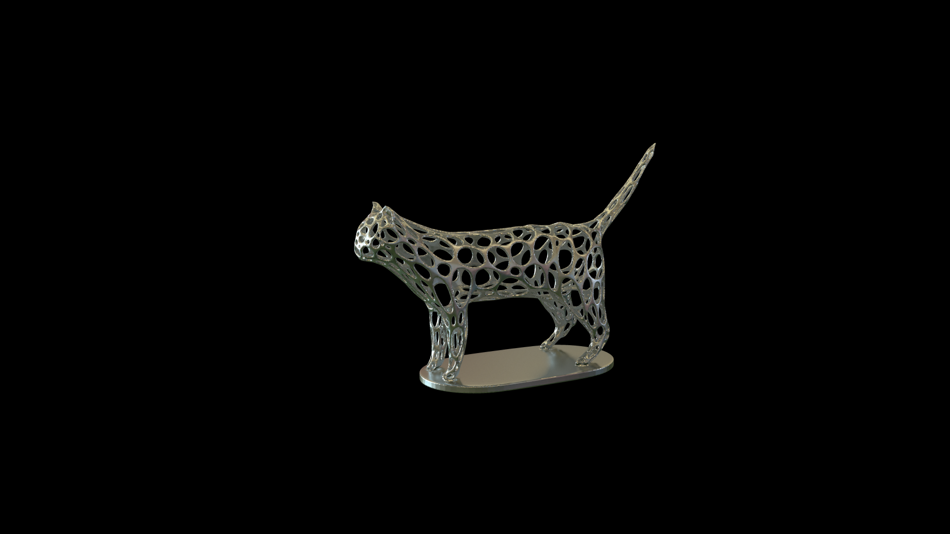 Файл STL Cat Voronoi wireframe・Модель для загрузки и печати в формате ...