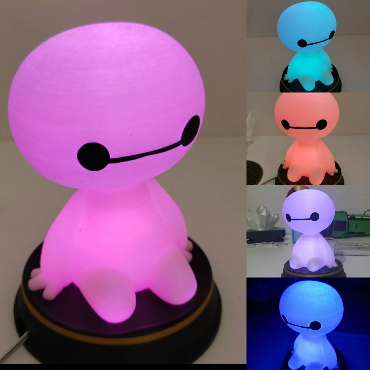 STL file Baymax model for Lamp, Present. 🔦・Model to download and 3D ...