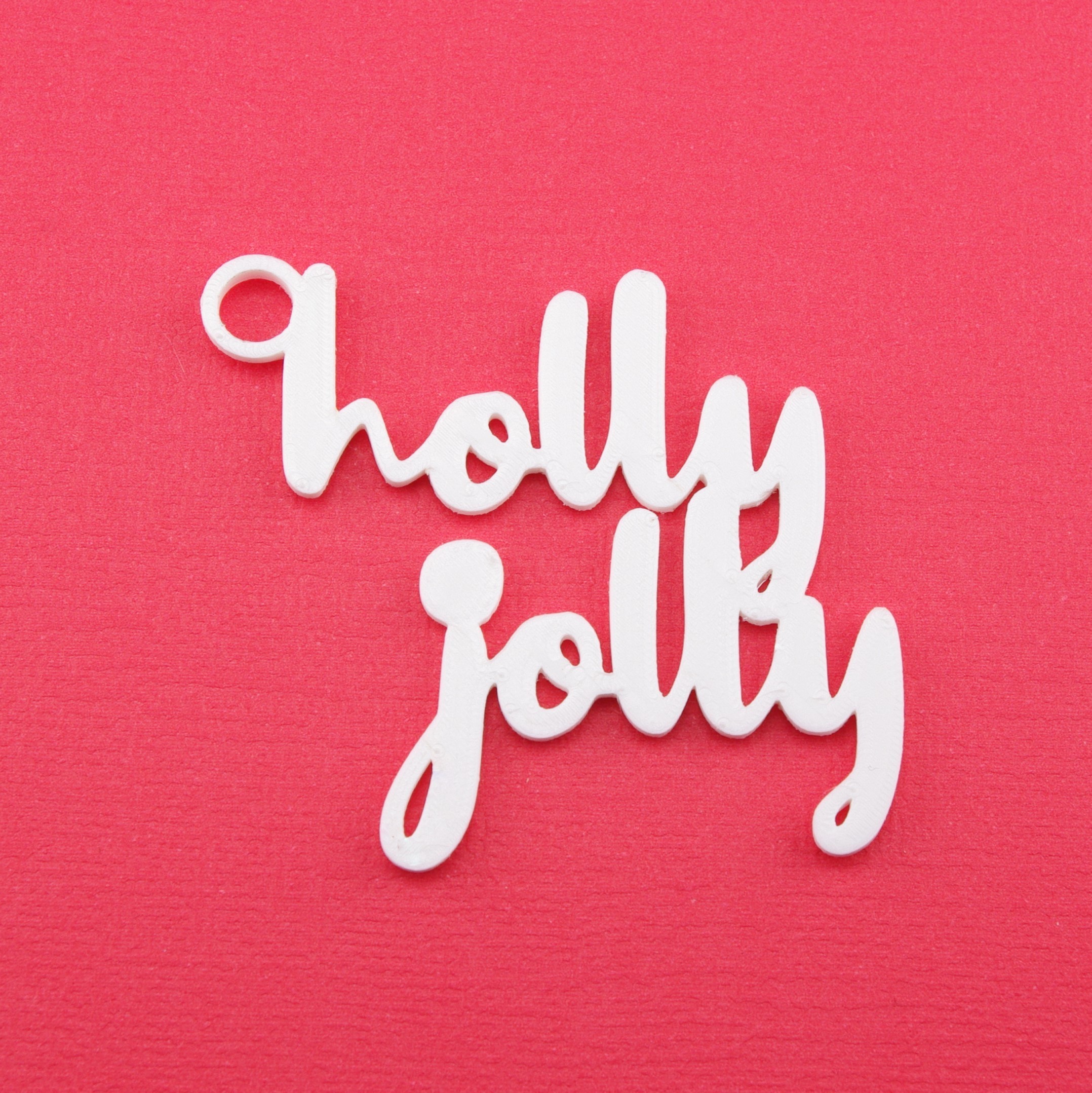 STL file Holly Jolly - Christmas Gift Tag 🎄・3D print object to download ...