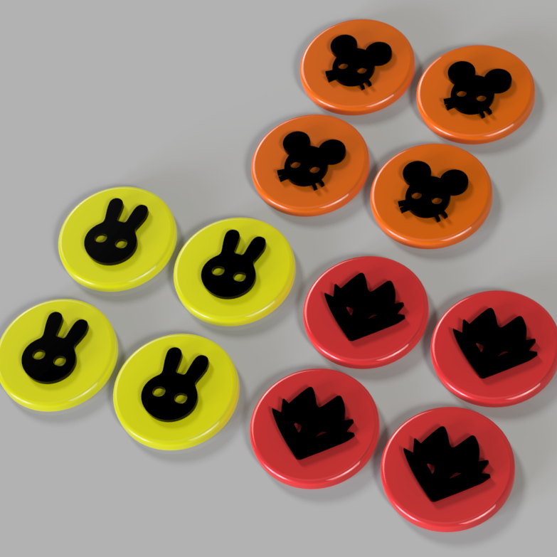 Free STL file Root Clearing Tokens 🦊・3D printer design to download・Cults