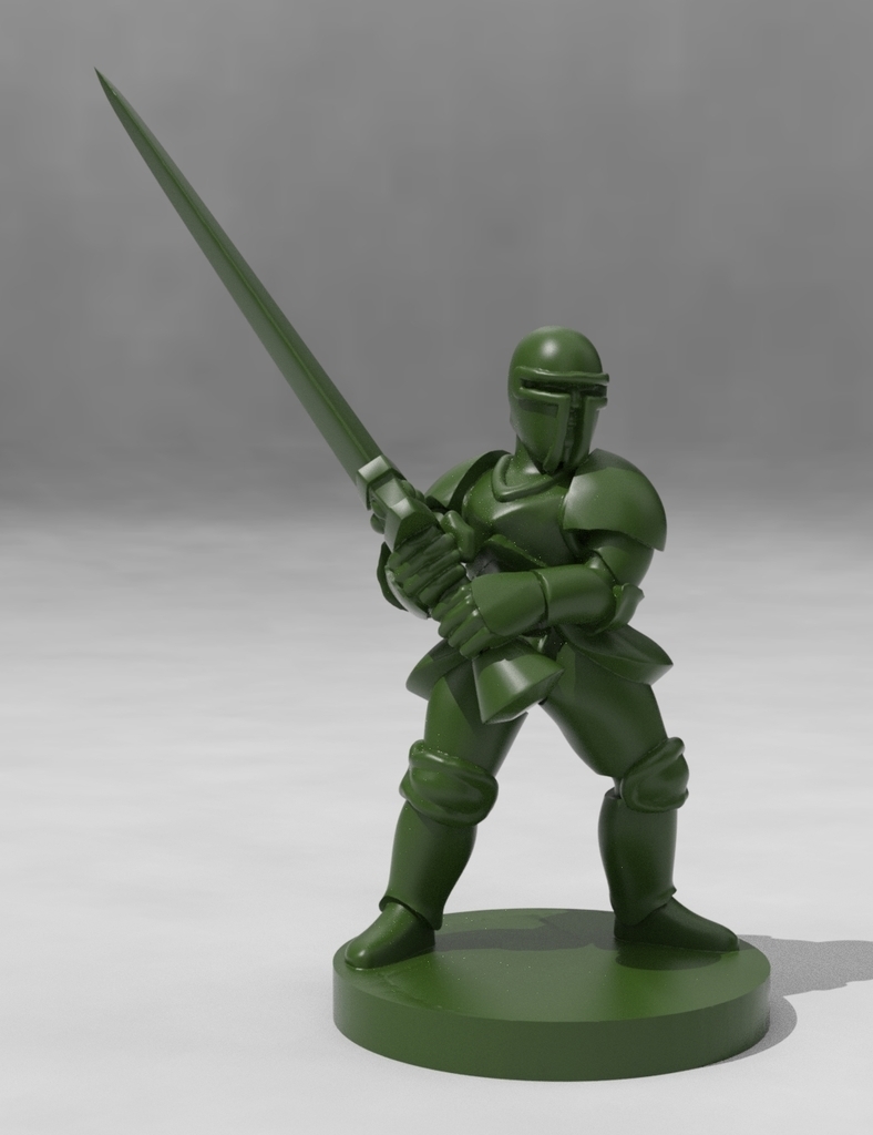 Free STL file Armored Knight with Greatsword・3D printable model to ...