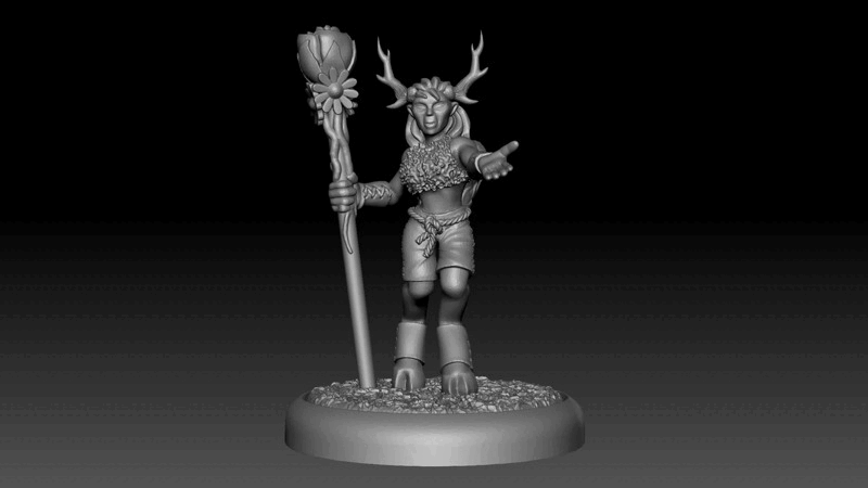 Free STL file Fae Tiefling Druid・3D printable model to download・Cults