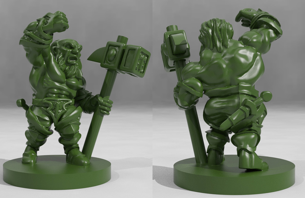 Free STL file Epic Dwarf Miniature 🎲・3D printer model to download・Cults