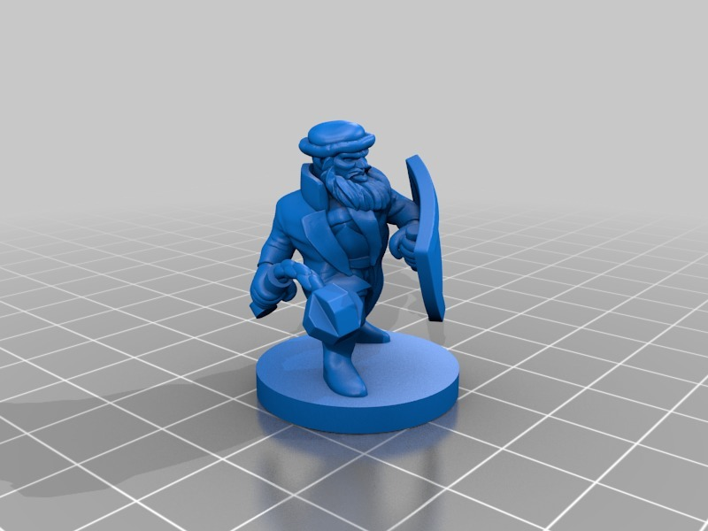 Free STL file Dwarf in Longcoat with Flail・3D printing design to ...