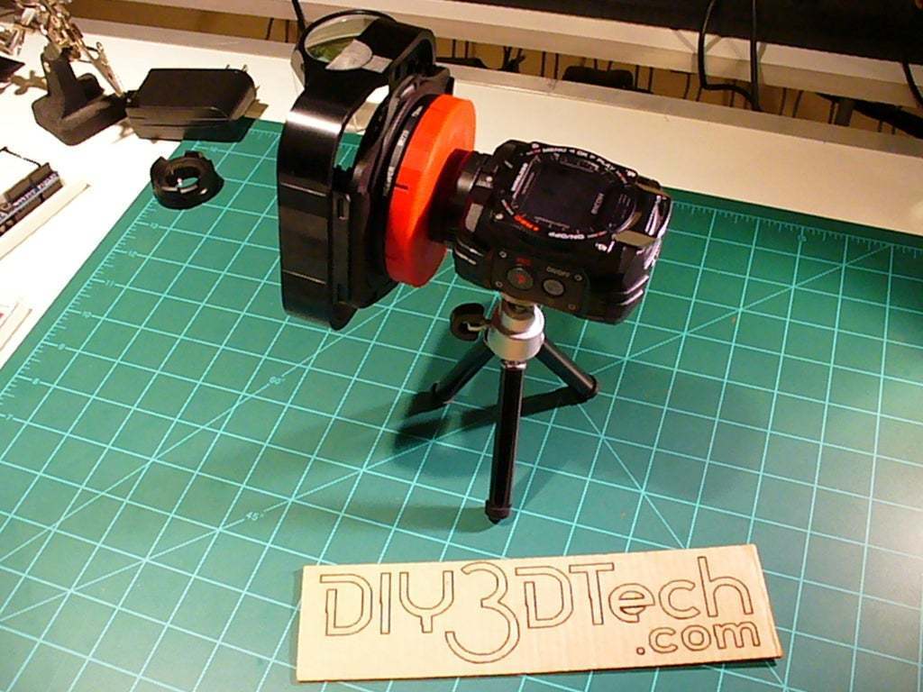 Free STL file Ricoh WG-M1 Action Camera 72mm Filter Adapter 📷・Model to ...