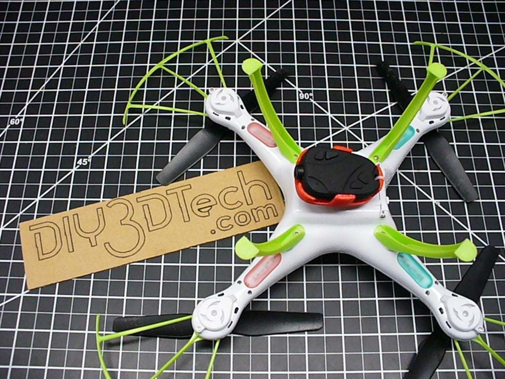 Free STL file Syma X5 808 Keychain Camera Mount!・Object to download and ...