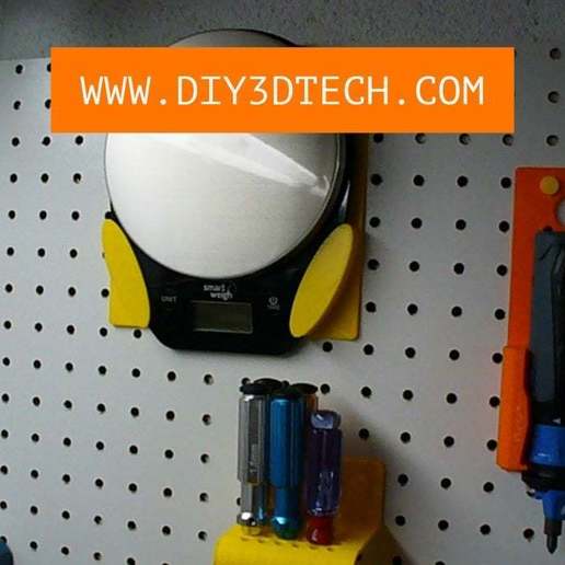 Download free STL files Kitchen Scale Wall and Pegboard Mount! ・ Cults