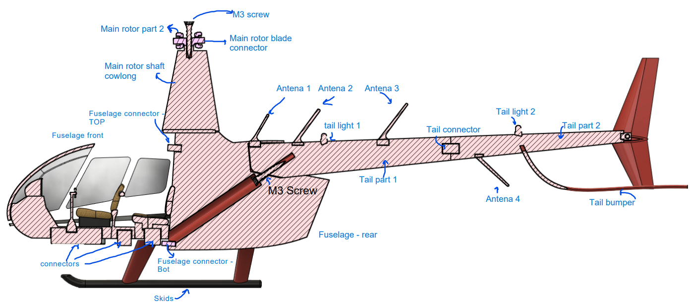 3D file Robinson R66・3D printing template to download・Cults