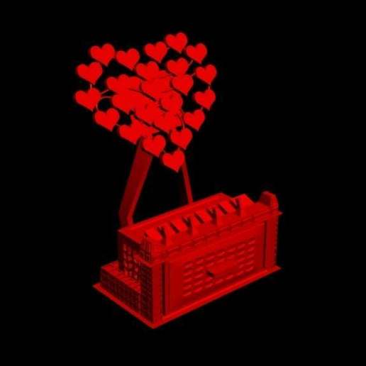 Download free 3D print files Love heart mobile phone stand. ・ Cults