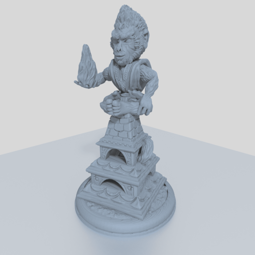 Download free STL file Monkey Monk 28mm Miniature for Tabletop ...