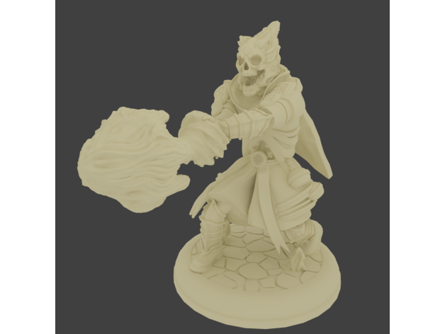 STL file Skeleton Mage 28mm 2 poses・3D printer model to download・Cults