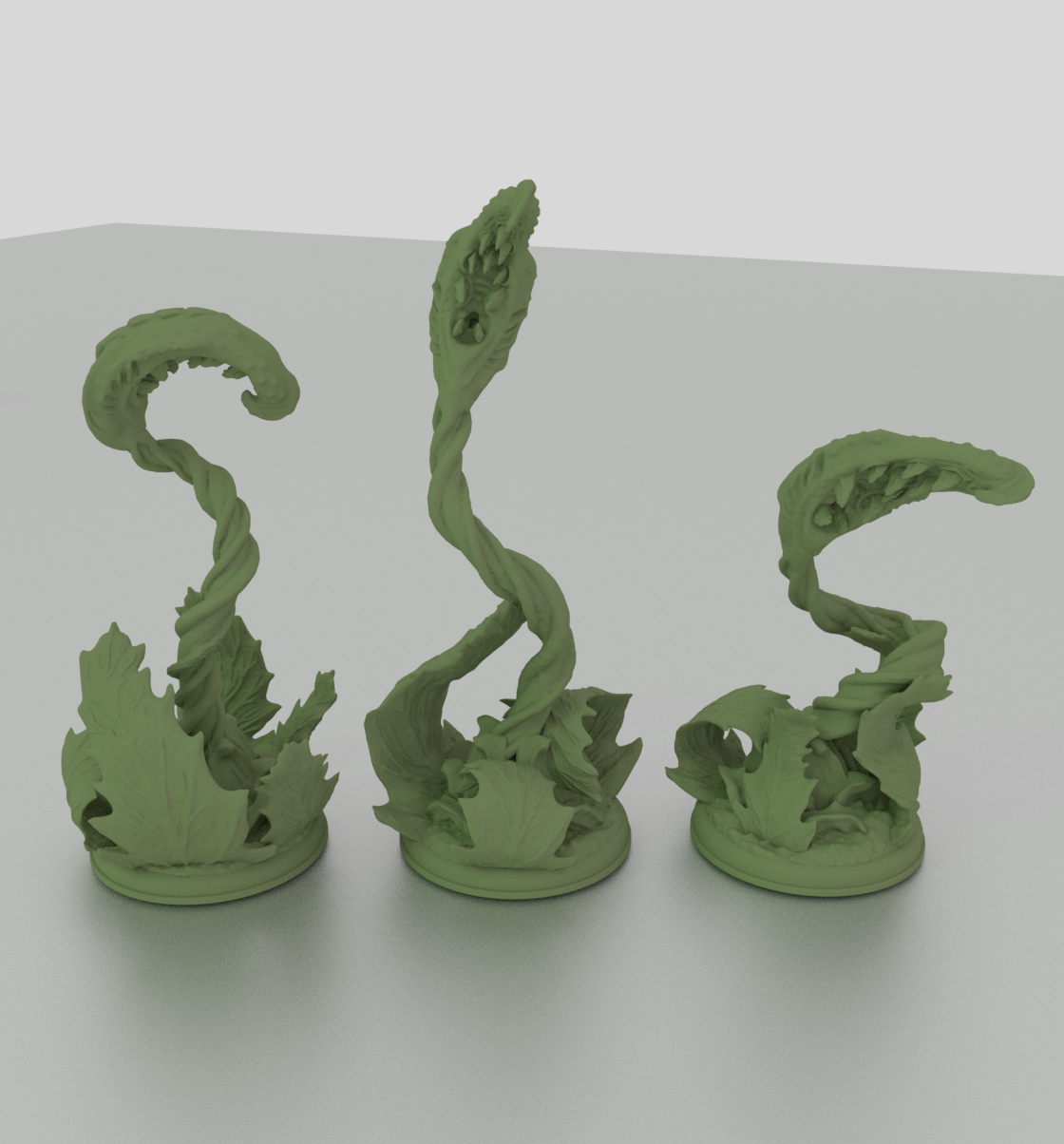 Download STL file Tendril Carnivorous Plant 28mm and 50mm Creature for ...