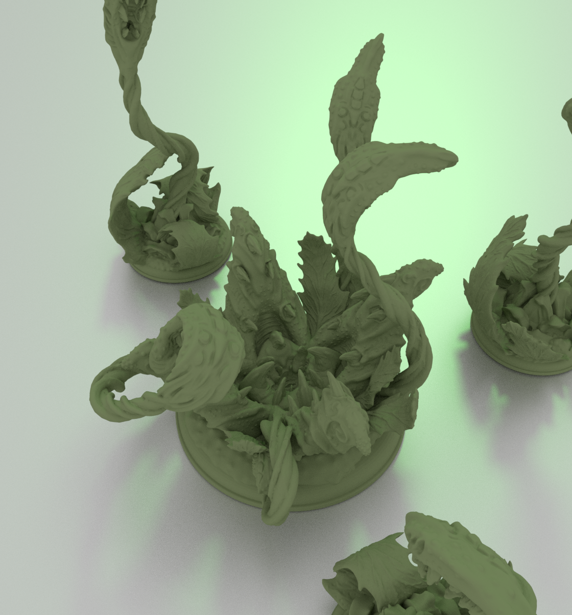 Download STL file Tendril Carnivorous Plant 28mm and 50mm Creature for ...