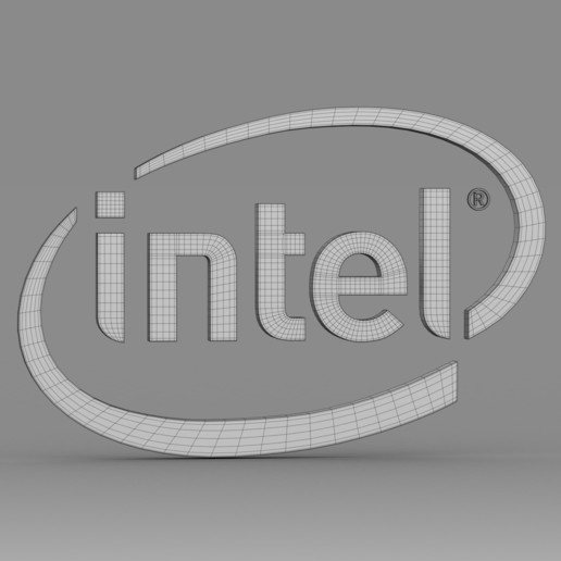 Download 3DS file intel logo • 3D print design ・ Cults