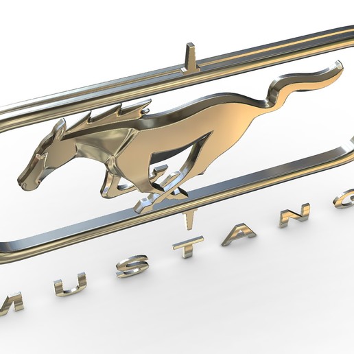 Download 3DS file ford mustang logo 3 • Template to 3D print ・ Cults