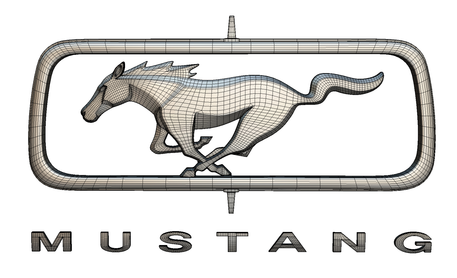 STL file ford mustang logo 3・3D printable model to download・Cults