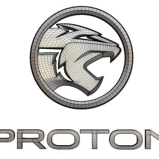 Download 3DS file proton logo 2 • 3D printer model ・ Cults