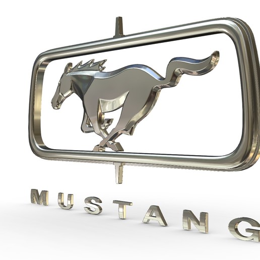 Download 3DS file ford mustang logo 3 • Template to 3D print ・ Cults