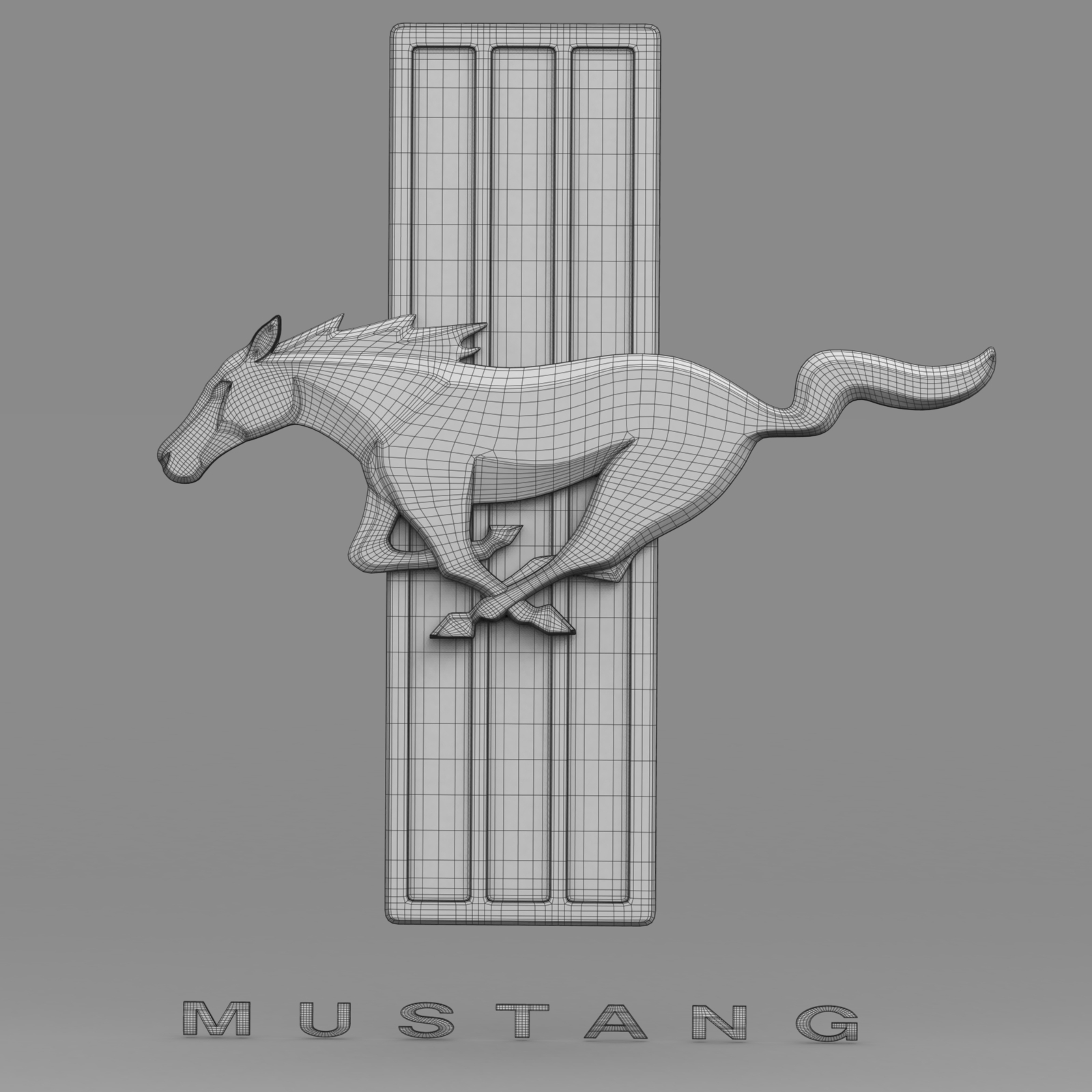 STL file ford mustang logo・3D printer model to download・Cults