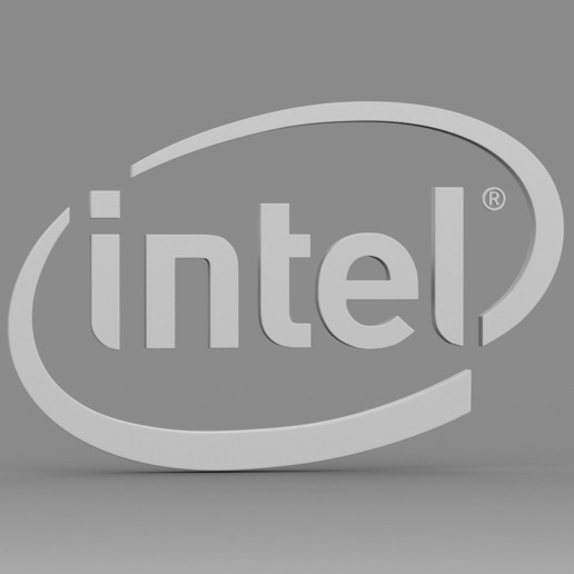 Download 3DS file intel logo • 3D print design ・ Cults