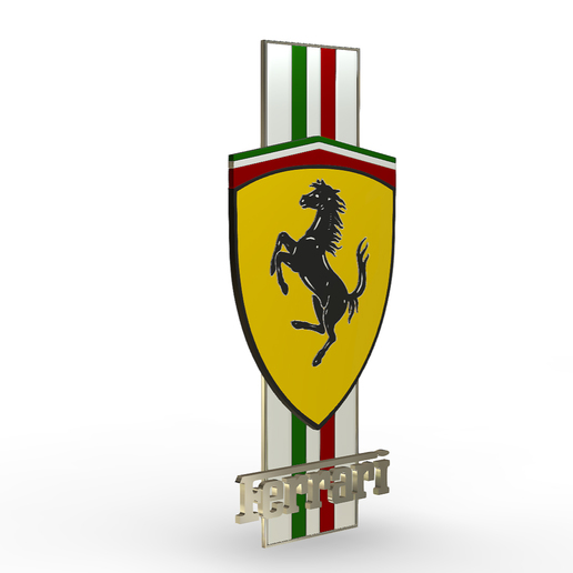 Download 3DS file ferrari logo 5 • 3D printing object ・ Cults