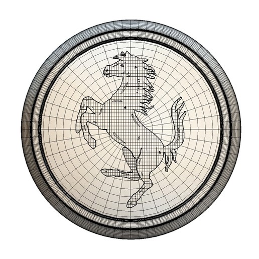 Download 3DS file ferrari logo • 3D printing template ・ Cults