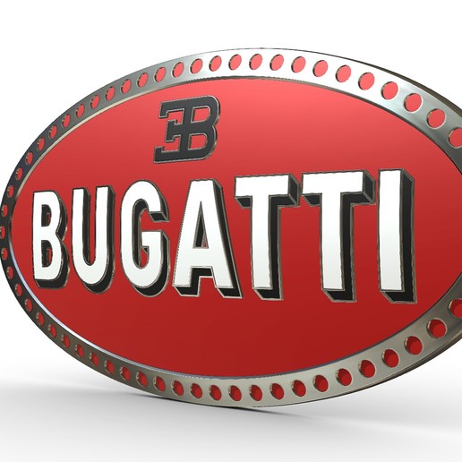 Download 3DS file bugatti logo • Design to 3D print ・ Cults