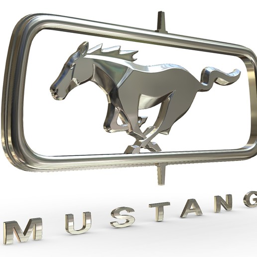 Download 3DS file ford mustang logo 3 • Template to 3D print ・ Cults