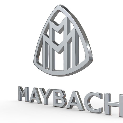 Download 3DS file maybach logo • 3D print template ・ Cults