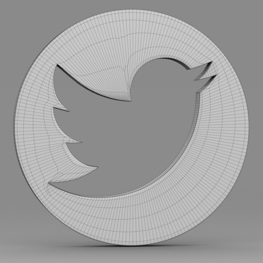 Download 3D print files twitter logo ・ Cults