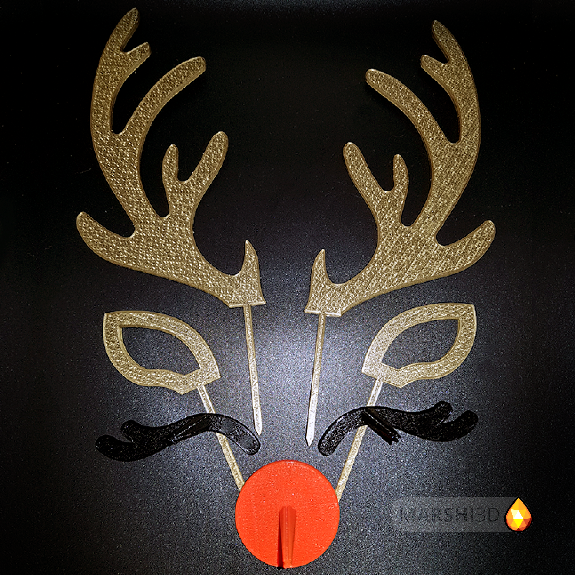 Archivo 3D Rudolf Reno Cake Topper, Navidad, Christmas, Reineer 🍰 ...