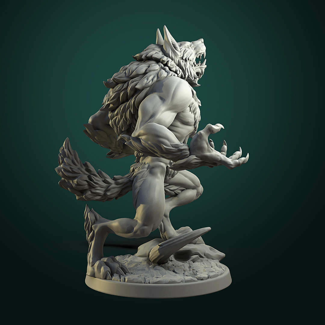 STL file Furious Werewolf (2 variants) 🐺・3D printer model to download・Cults