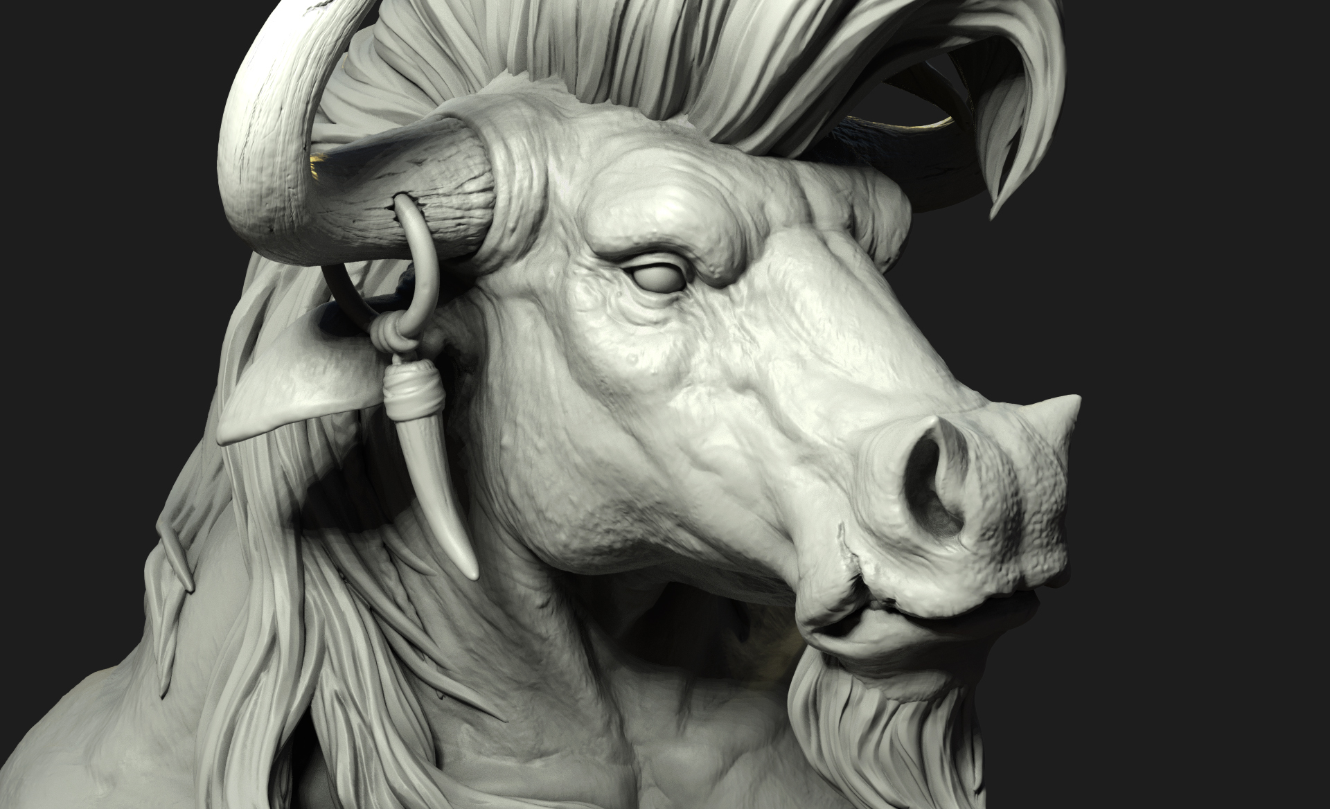 Free STL file Minotaur bust・3D printable model to download・Cults