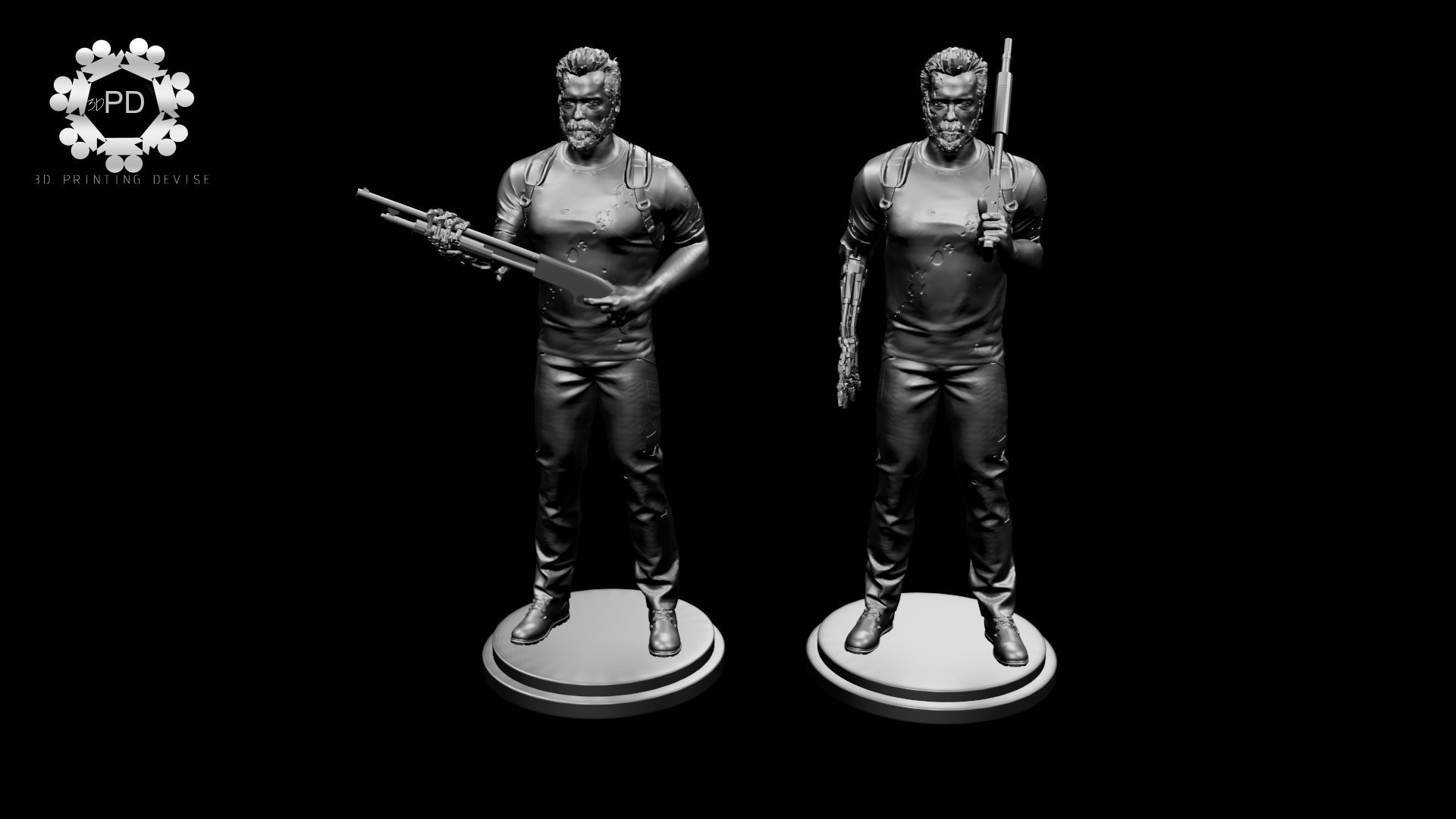 3D file Terminator Old (Pack of 2 models) 👴・3D printable design to ...