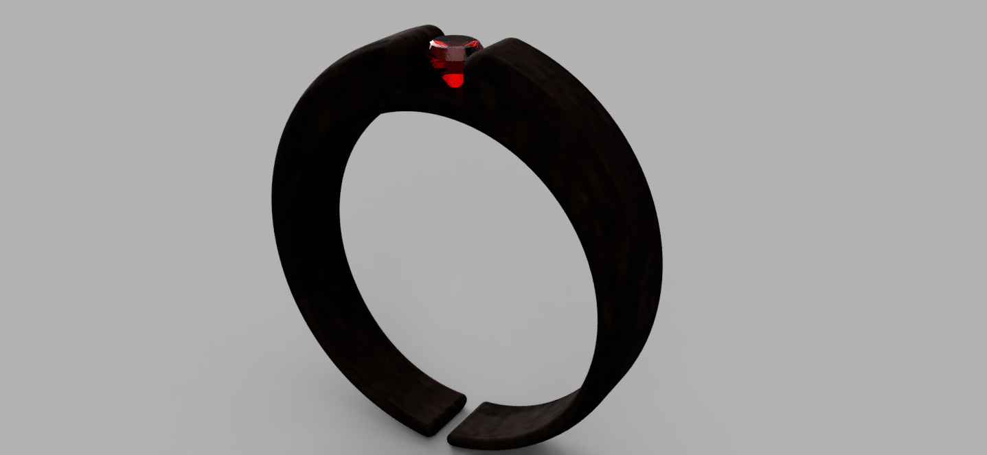STL file Wood-Ruby Ring 💍・3D printing template to download・Cults