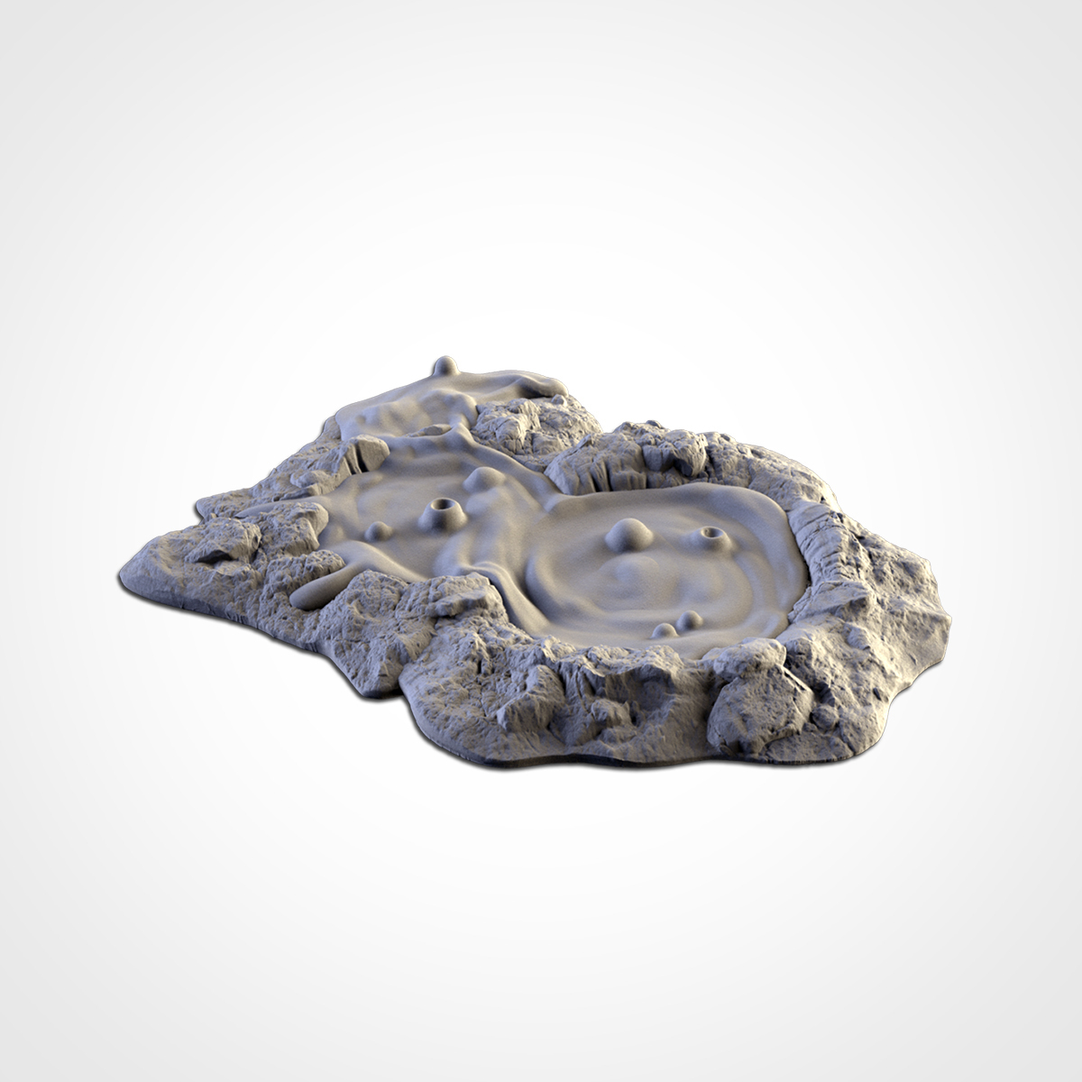 3D file VOLCANIC TERRAIN・3D print design to download・Cults
