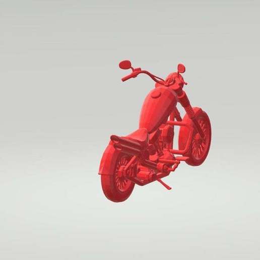 Download free STL file Chopper Motorcycle 3D Model Ready for Print ...
