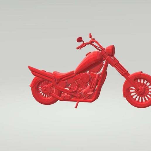 Download free STL file Chopper Motorcycle 3D Model Ready for Print ...
