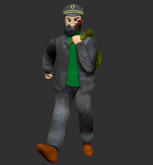 STL file Captain Haddock・3D print design to download・Cults