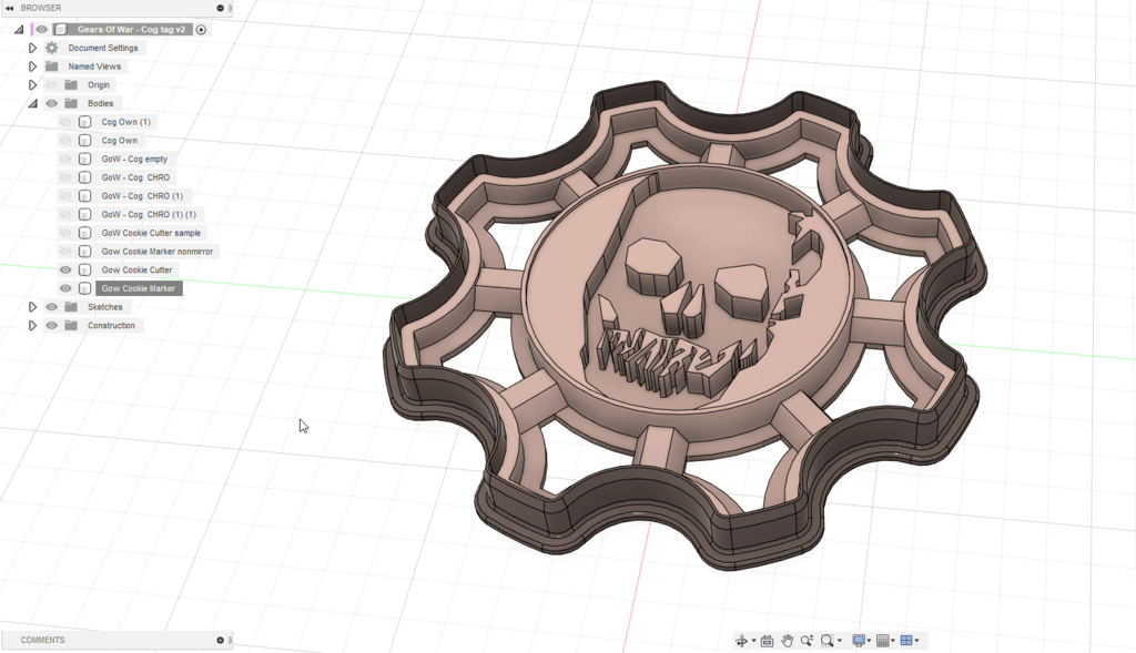 Free STL file Gingerbread Cookie Cutter - Gears of war style 🍪・3D ...
