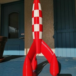 Impression 3D Fusée Tintin (Tintin Rocket) • Fabriqué avec une ...