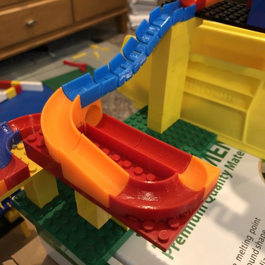 3D printer Marble Run Building Block Brick - Set BASIC • made with ...