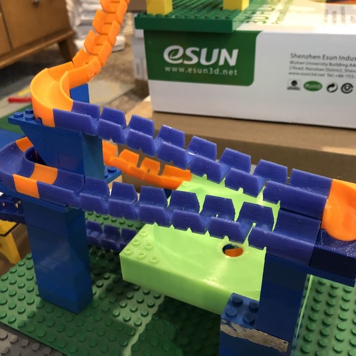 3D printer Marble Run Building Block Brick - Set BASIC • made with ...