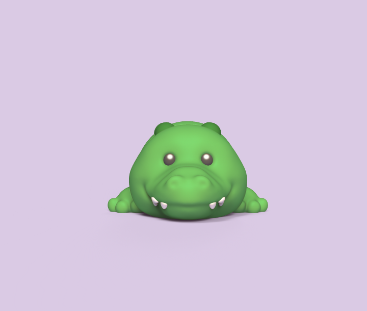 3D file Cute Round Alligator 🗿・Model to download and 3D print・Cults