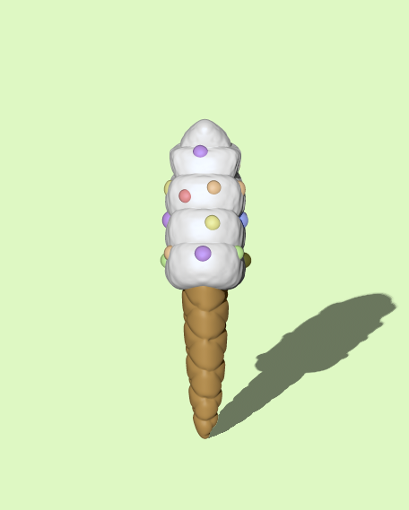 3D file Ice Cream Vanilla Flat 🧊・3D printable design to download・Cults