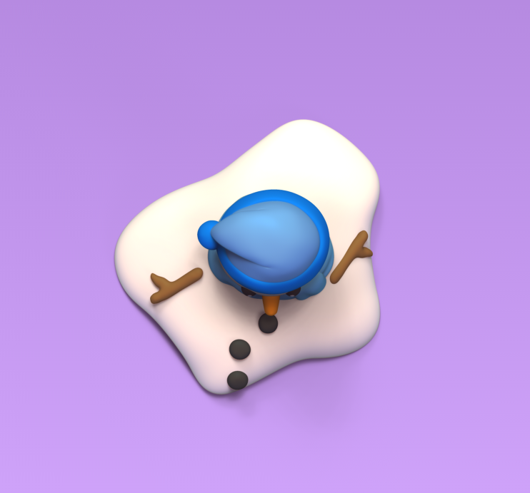 3D file Melted Snowman・3D printable model to download・Cults