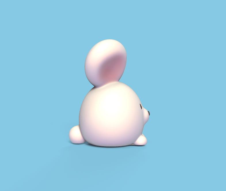 3D file Cute Round Bunny ️・3D printing idea to download・Cults