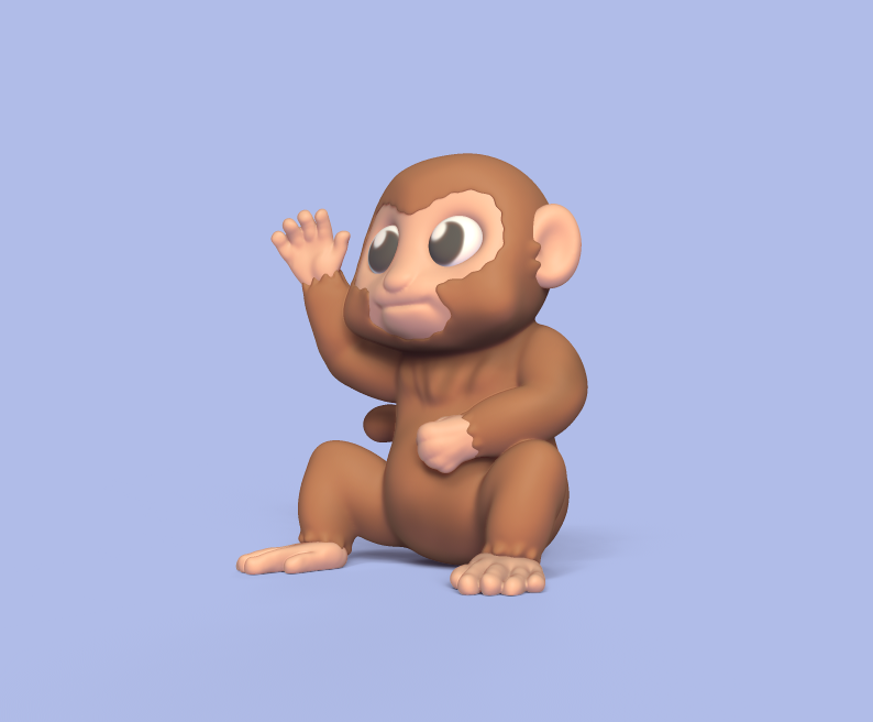 Waving Monkey Animation