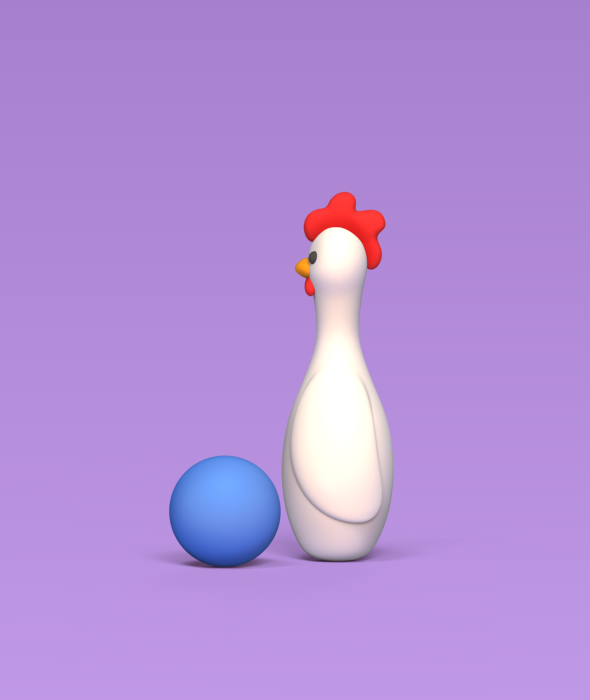 3D file Chicken Bowling・3D print object to download・Cults