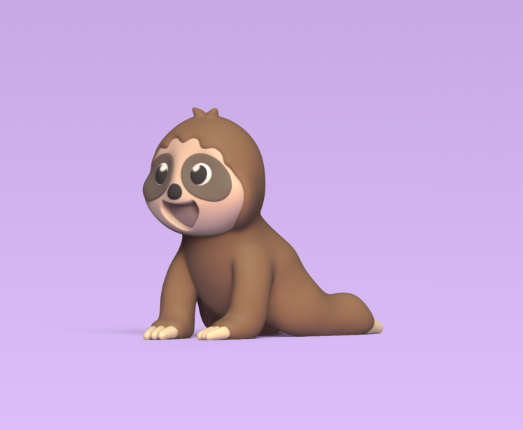 3D file Happy Sloth・3D printer design to download・Cults